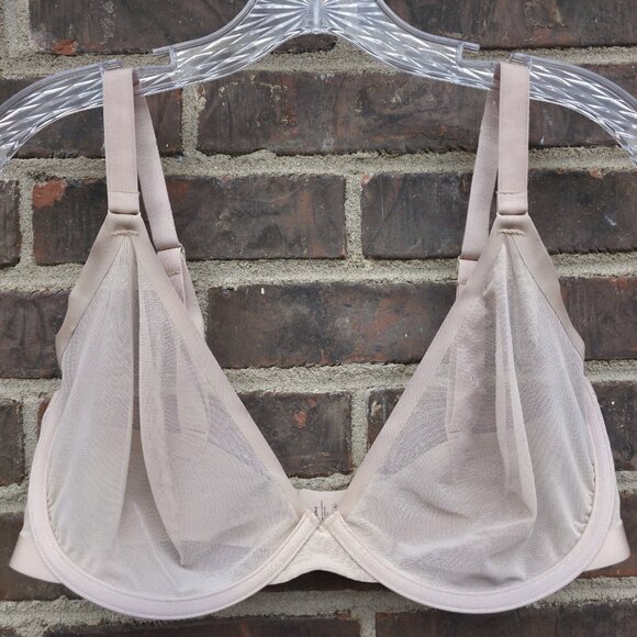 CUUP | Intimates & Sleepwear | Cuup Size 34g The Plunge Mesh Bra Beige ...